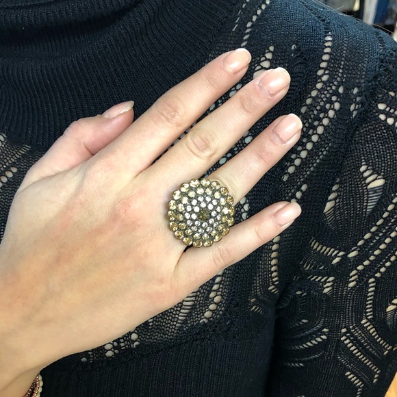 Sorrelli | Jewelry | Sorrelli Brown Crystal Statement Cocktail Ring ...